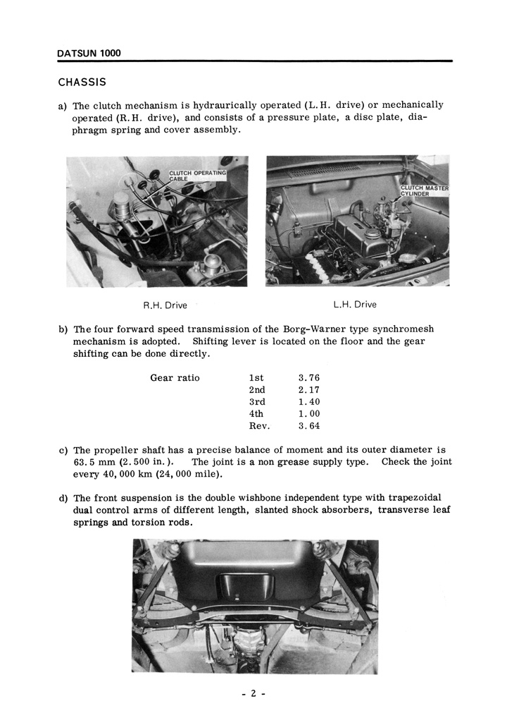 Datsun 1000 Service Manual - Service Bulletin - Vol. 88 - Introduction ...