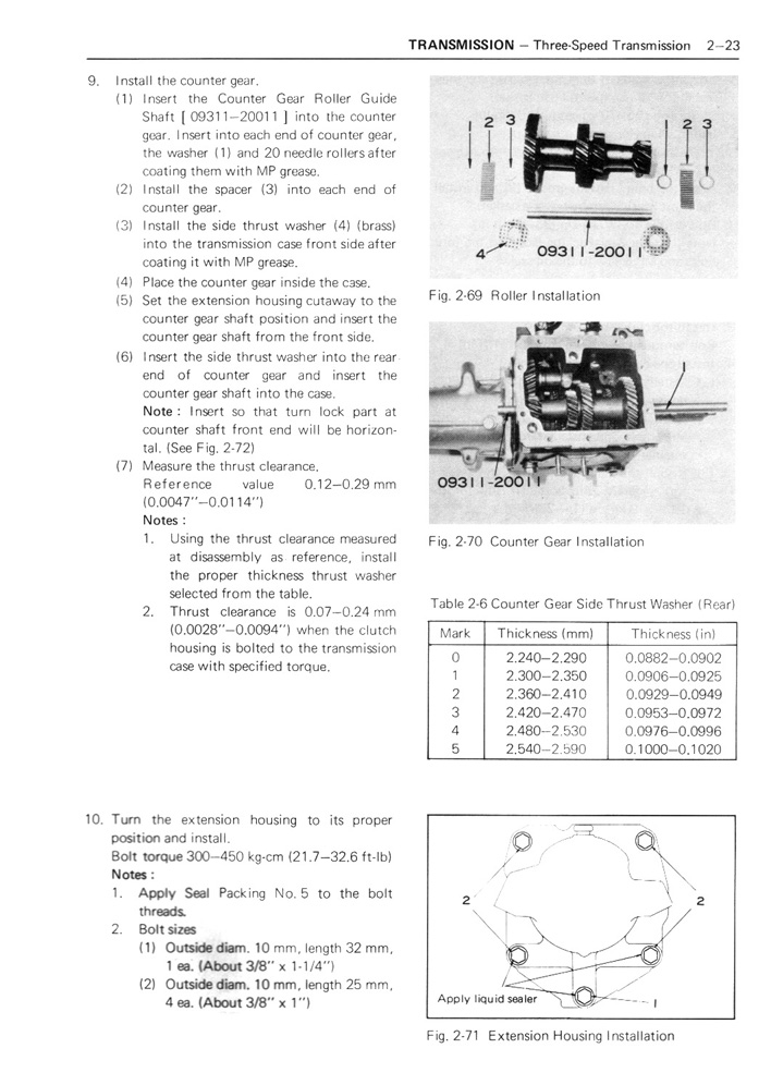 Toyota Celica Service Manual - Chassis - 1971 - Page 02-23 (100dpi ...