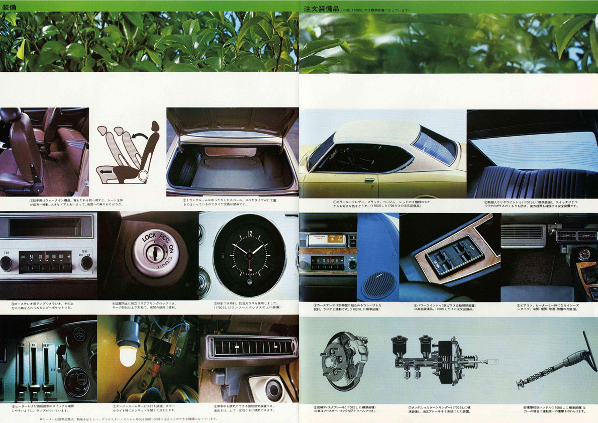 Toyota Corona Brochure - 1970.08 - Hardtop (30 page) (JP) - Page 22,23 ...